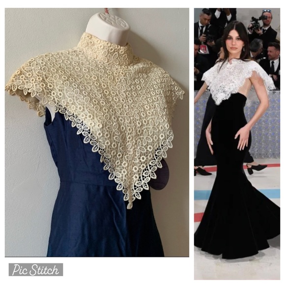 Dresses | Vintage 6s 70s Victorian Doily Neck Prairie Dress Bbb | Poshmark